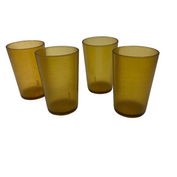 SiLite | Dining | Vintage Silite Pebbled Plastic Juice Cups Brown ...